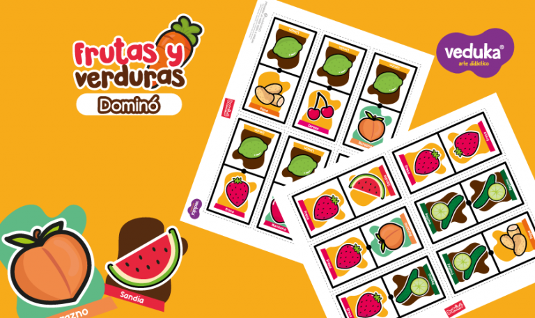 Dominó de Frutas y Verduras – veduka – Veduka Arte Didáctico