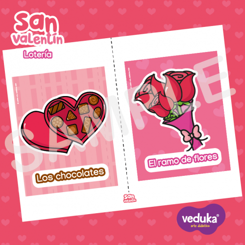 Lotería de San Valentín veduka – Veduka Arte Didáctico