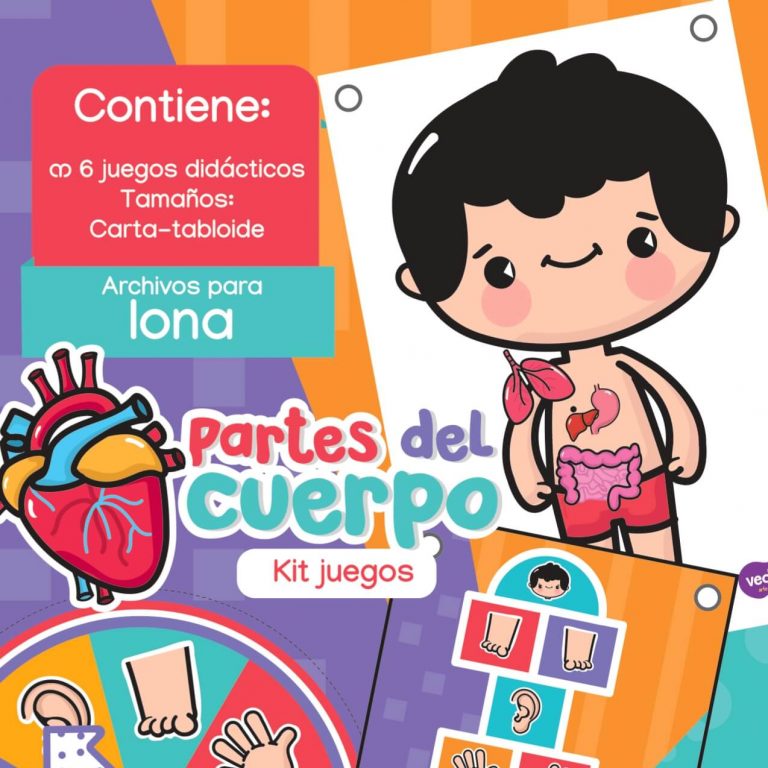 Kit Juegos Partes del Cuerpo – Veduka Arte Didáctico