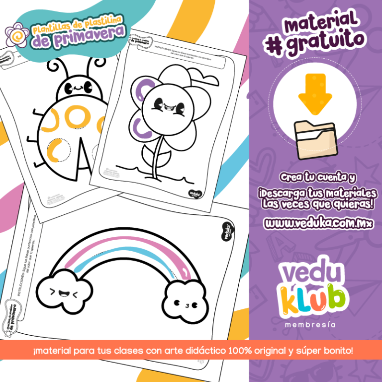 Plantillas de plastilina para primavera – Veduka Arte Didáctico