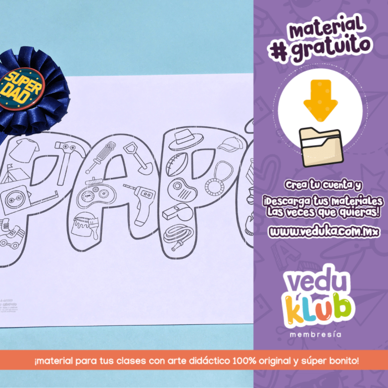 Letrero Papá – Veduka Arte Didáctico
