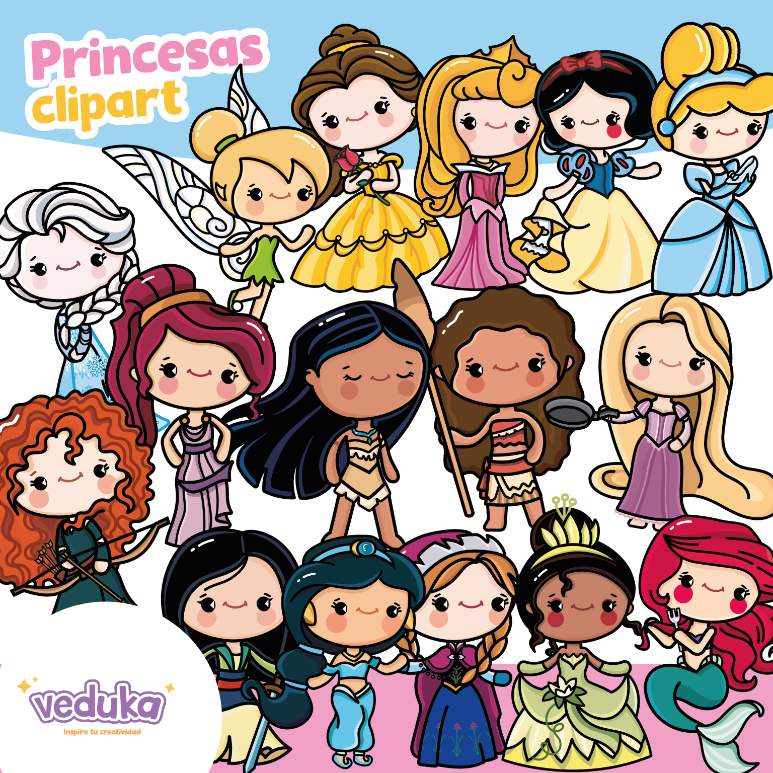Clipart Princesas – Veduka Arte Didáctico